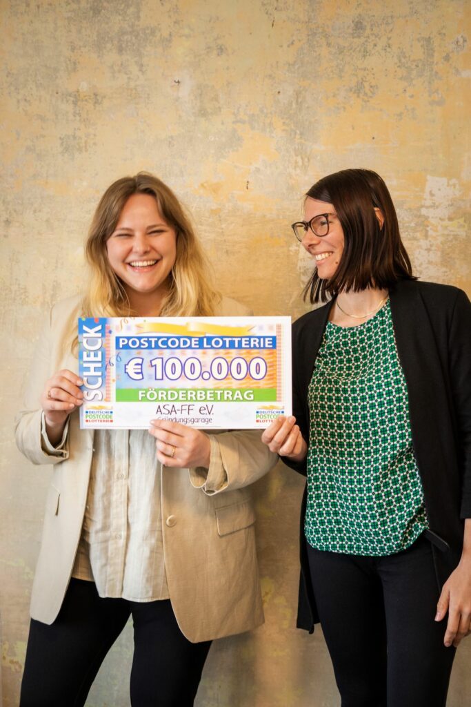 Förderung Deutsche Postcode Lotterie – Gründungsgarage